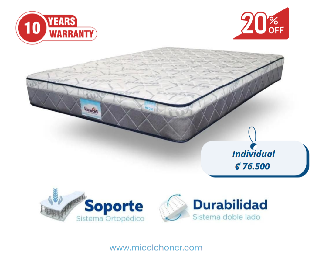 LUXOR DORMILÓN ONE-PILLOW INDIVIDUAL – MI COLCHON CR